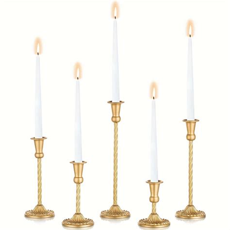 Taper Candle Holders Table Centerpiece Brushed White Temu Australia