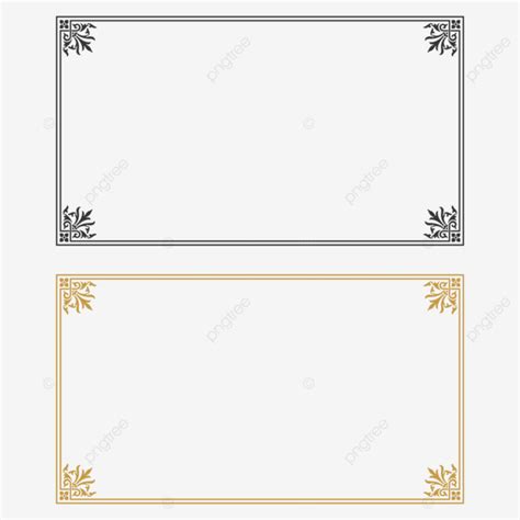 Middle Eastern Style Gold And Black Rectangular Border Element Good For Islamic Designs Text