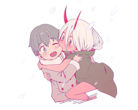 Horns Anime Zero Two Darling In The Franxx Hiro Darling In The Franxx Darling In The