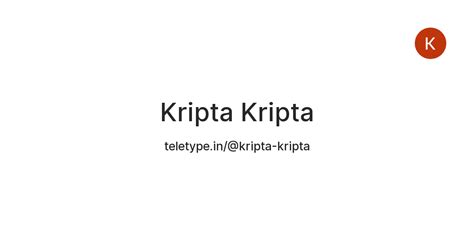 Kripta Kripta — Teletype