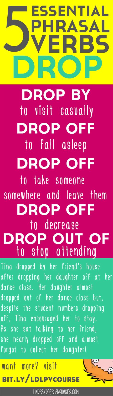 Essential Phrasal Verbs With Drop Webcolours Lindsay Does Languages