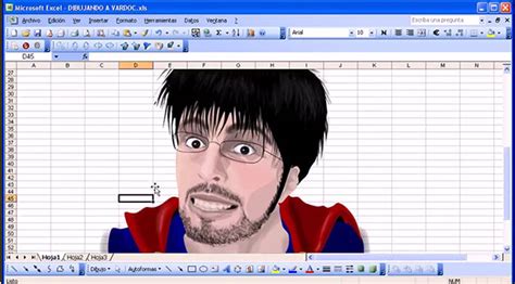 melukis guna illustrator dah terlalu biasa mereka melukis guna ms excel