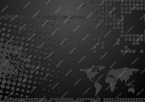 Premium Vector Dark Abstract Tech Background