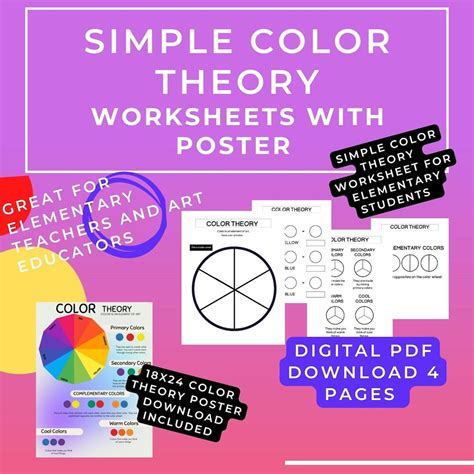 Basic Color Theory Worksheet Art Worksheet Color Theory Poster