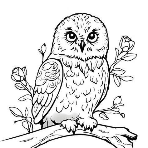 50000 Black White Snowy Owl Drawing Pictures