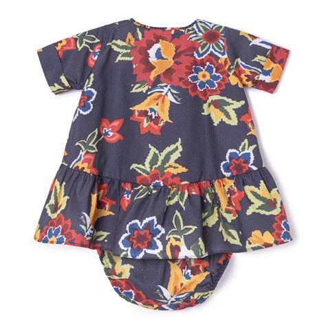 Vestido Bebê Energy Flower Azul Loja Green