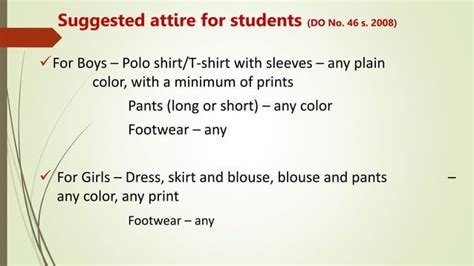 Dress Code In Deped Deped Memorandum No 16 S 2021 And Csc Mc No 19