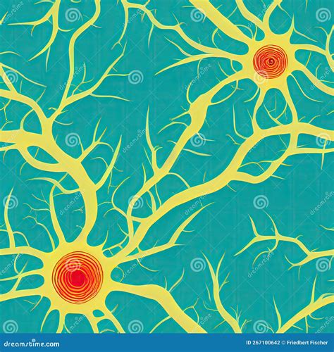 Neuronal Network Seamless Pattern Ai Generative Illustration Pattern In Vibrant Colors