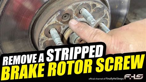 Brake Rotor Set Screw Stripped Or Seized Easiest Method For Removal Torx Bit Allen