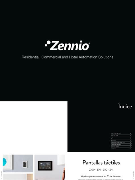 Catalogo General Zennio Es Pdf Sensor Pantalla Táctil