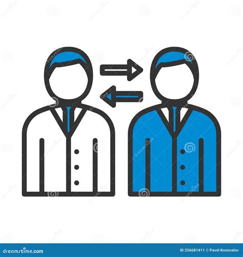 Corporate Interaction Icon Stock Vector Illustration Of Cooperation