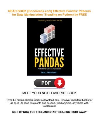 Read Book Goodreads Effective Pandas Patterns For Data By