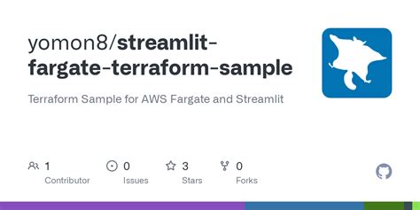 GitHub Yomon8 Streamlit Fargate Terraform Sample Terraform Sample
