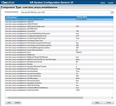 Remedy Ar System Server How Do You Addedit Email Engine Configuration