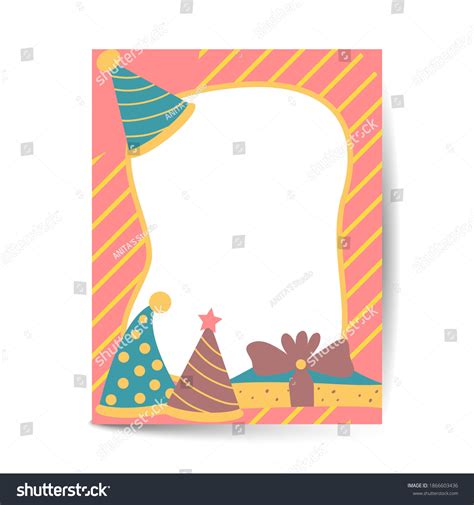 Greeting Birthday Invitation Card Layout Template Stock Vector Royalty