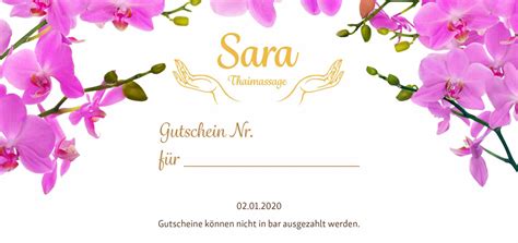 Massage Gutscheine Und Flyer