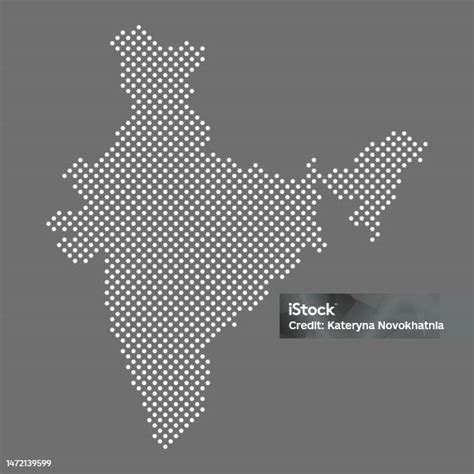 グレイの背景にインドの地図ドット 点線の地図インド共和国ベクターエピソード10 アメリカ合衆国のベクターアート素材や画像を多数ご用意