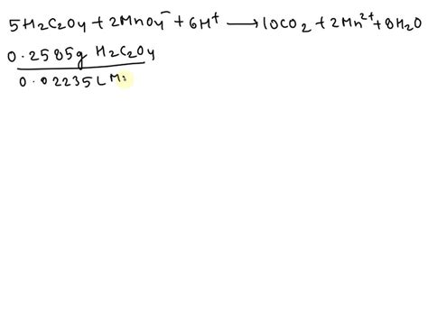 solved a 0 2585 gram amount of h2c2o4 is dissolved in approximately