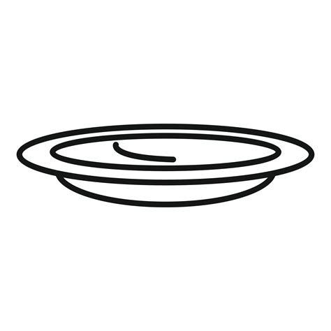 Meal Plate Icon Outline Vector Dinner Plate 15107864 Vector Art At Vecteezy