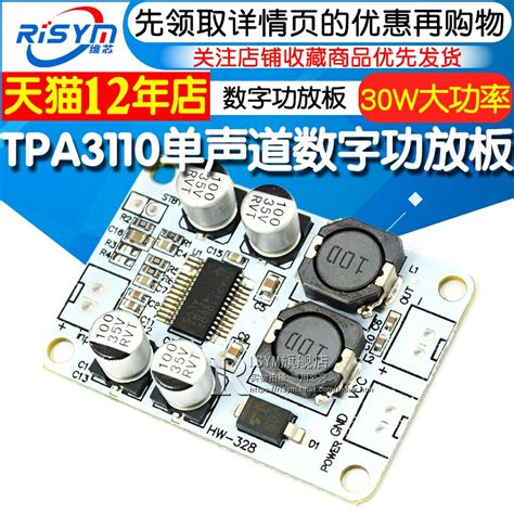 USD 9 92 TPA3110 Amplifier Module PBTL Mono Channel Digital Amplifier