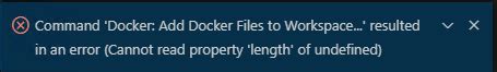 An Error Occurs When Executing Docker Related Actions Issue 1925 Microsoft Vscode Docker