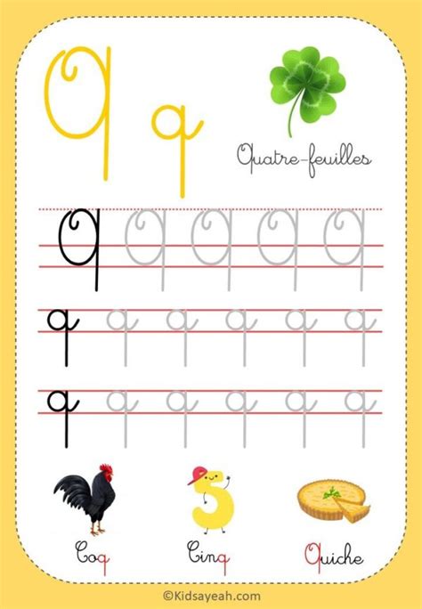Apprendre la lettre Q exercices éducatifs ludiques pour MS GS