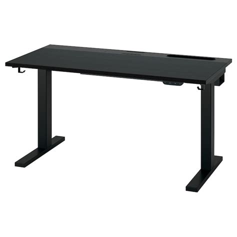 Mittzon 밋손 높이조절책상 전기 블랙스테인 물푸레무늬목블랙 120x60 Cm Ikea
