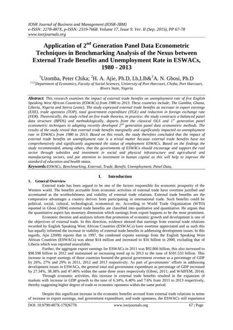 pdf application of 2nd generation panel data econometric techniques