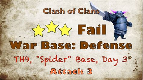 Clash Of Clans Town Hall 9 War Base 2 Air Sweepers Spider Base Day 3