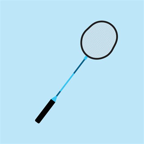 Badminton Racket Vector On Blue Background Vector Art At Vecteezy