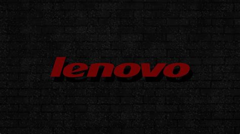 Bubbles Logo Background Brick Wall Lenovo Gray Wall Red Lettering 1080P Wallpape Lenovo