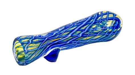 Blue Spiral Chillum Pipe — Toker Supply