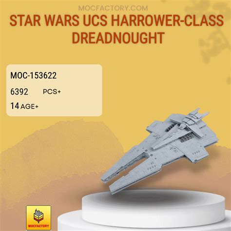 Moc Factory 153622 Star Wars Ucs Harrower Class Dreadnought Model