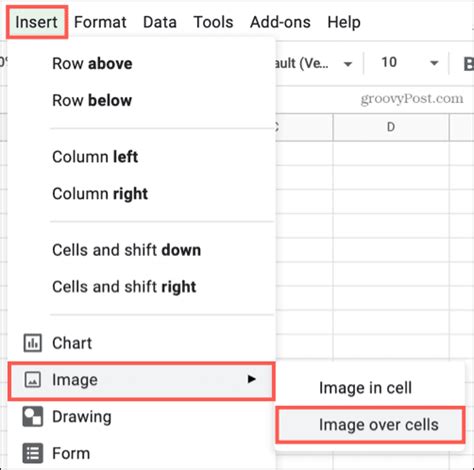 How To Insert An Image Into A Cell In Google Sheets