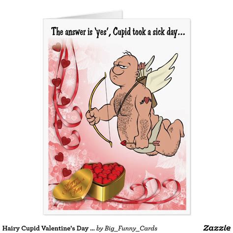 Hairy Cupid Valentines Day Card Zazzle Valentines Day Cards Diy