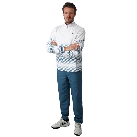 Buy Lacoste Tracksuit Men White Blue Online Tennis Point Uk