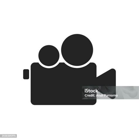 상표 안전 표시 영상 아이콘 기록 로고 영화 상징을 위한 비데오 카메라의 고립된 픽토그램 표시 가정용 캠코더에 대한 스톡 벡터 아트 및 기타 이미지 Istock