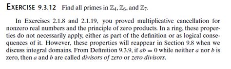 solved exercise 9 3 12 find all primes in z4 z6 and 27 in