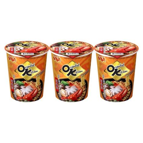 มาม่า คัพออเรียลทัลคิตเชนรสสไปซี่ซีฟูดส์ แพค 3 ถ้วย Saha Market Online