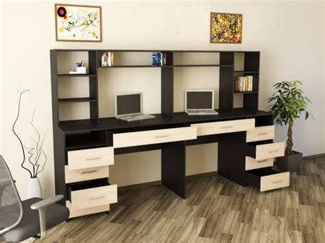 Обзор популярных моделей письменного стола для двоих детей виды по материалу форме