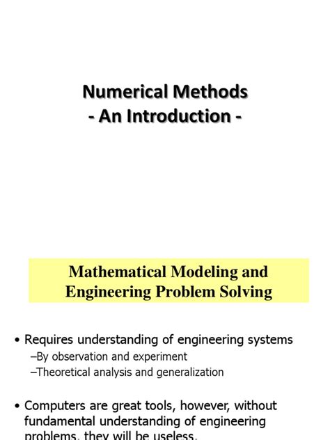 Numerical Methods Intro Pdf Accuracy And Precision Significant
