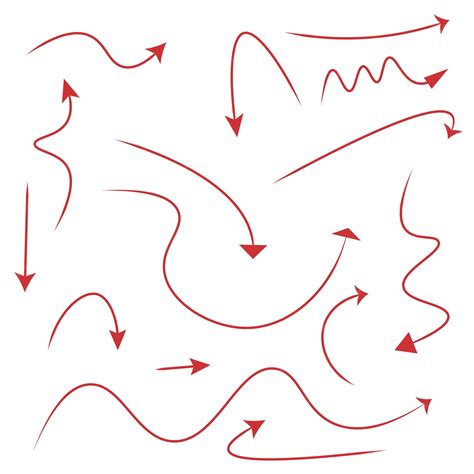 Premium Vector Diverse Red Curved Arrows A Dynamic Pattern Of