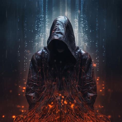 Premium Ai Image A Hacker In Abstract Feelings Turns Into A Digital