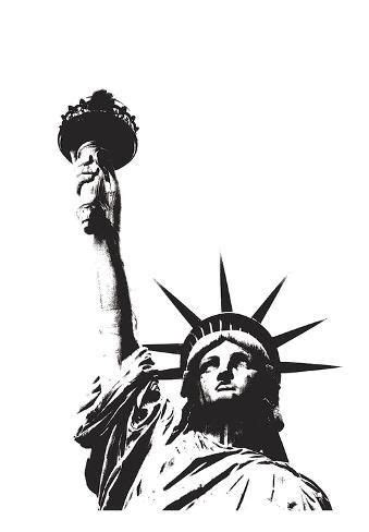 Statue Of Liberty Outline Art Print Erin Clark Art