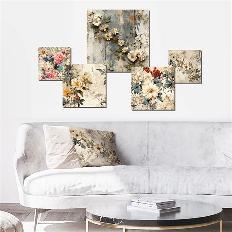 Designart Vintage Patchwork Floral Flightiness Patchwork Wall Decor