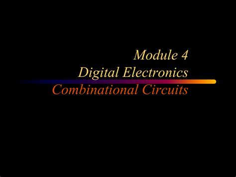 combinational circuits ppt pdf