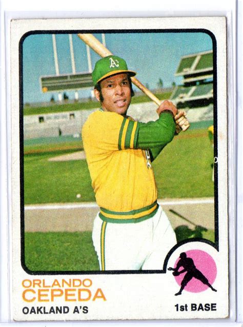 Orlando Cepeda 1973 Topps 545 Baseball Card Oakland Athletics Etsy