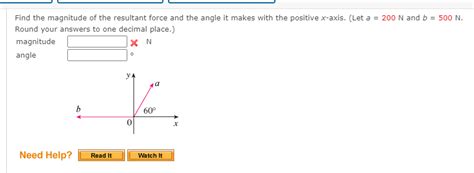 Solved Find The Magnitude Of The Resultant Force And The