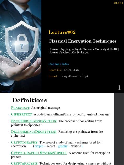 lecture 02 part 1 classical encryption techniques pdf