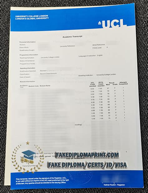 Make A Ucl Academic Transcriptbuy Ucl Academic Transcript